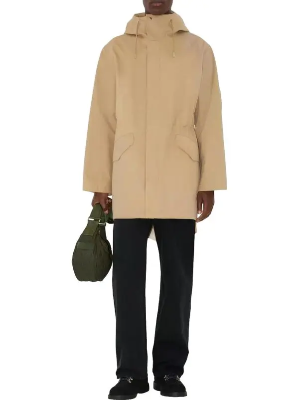 Burberry Bonded Gabardine Parka - Neutrals