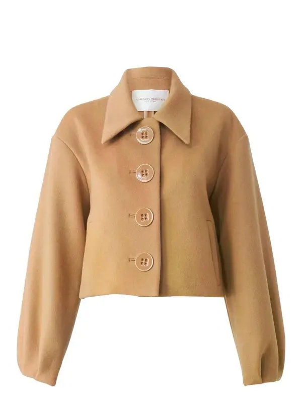 Carolina Herrera Cropped Wool Jacket - Neutrals