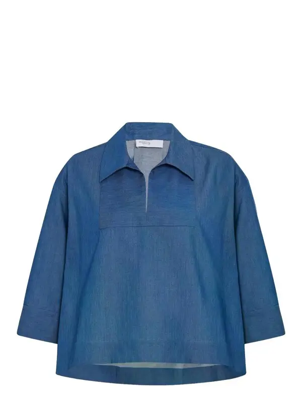 Rosetta Getty Chambray Blouse - Blue