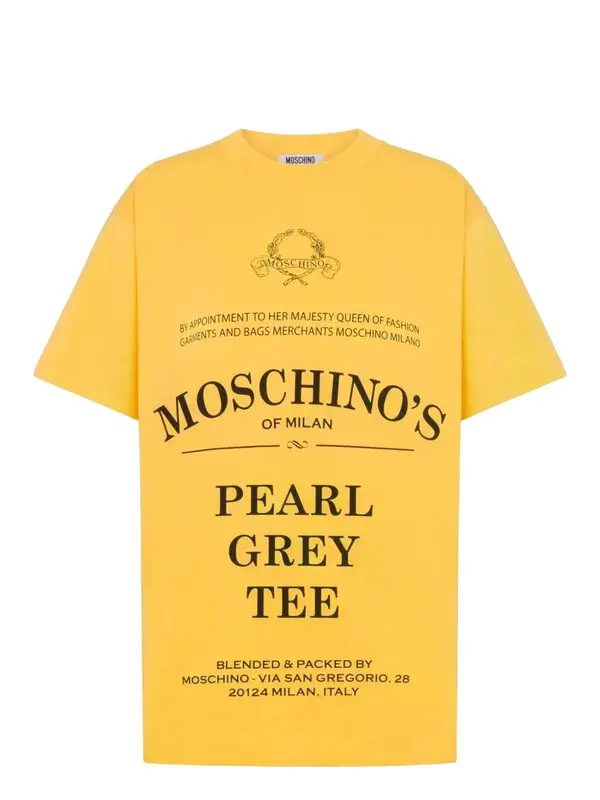 Moschino Printed Jersey T-shirt - Yellow