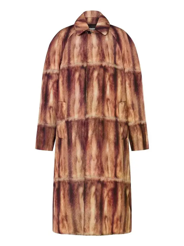 Moschino Abstract Printed Coat - Brown