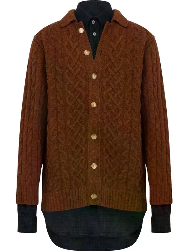 Moschino Cable-knit Cardigan - Brown