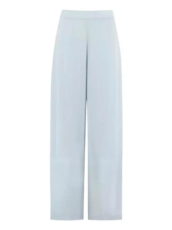 CLIPS Elastic-waist Wide-leg Trousers - Blue