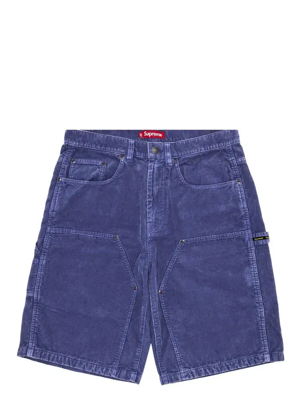 Supreme Washed Corduroy Double Knee Painter Short - Blue