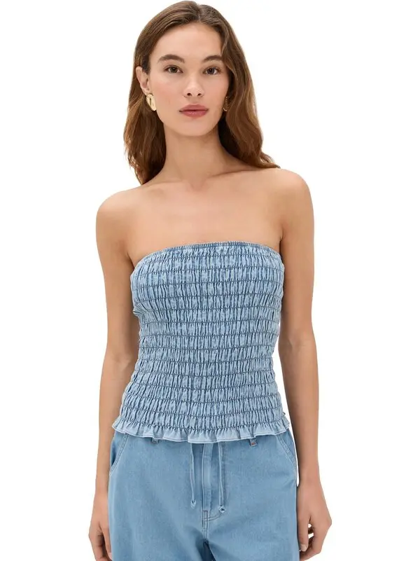 Lna Gigi Tube Top - Faded Blue