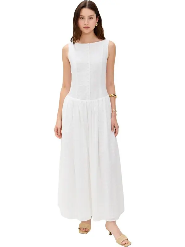 RUNAWAY THE LABEL Nevah Maxi Dress - White