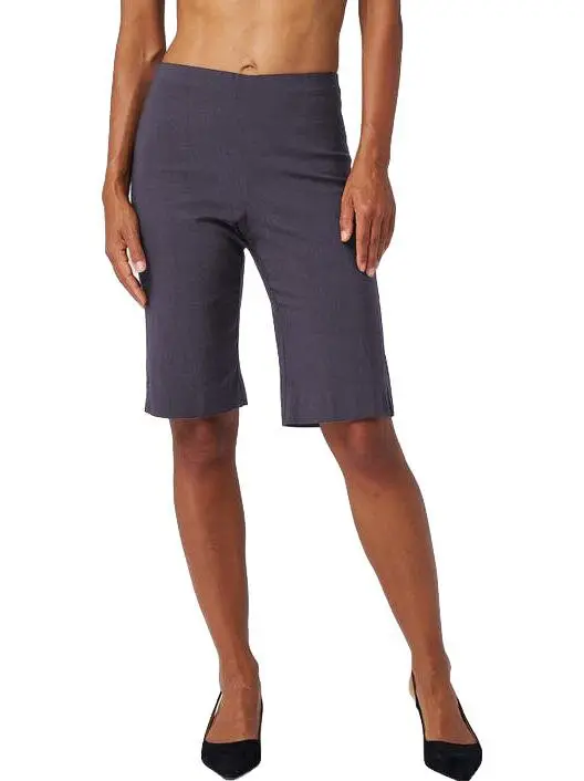 FRANNE GOLDE Slim Stretch Bermuda Short - Carbon