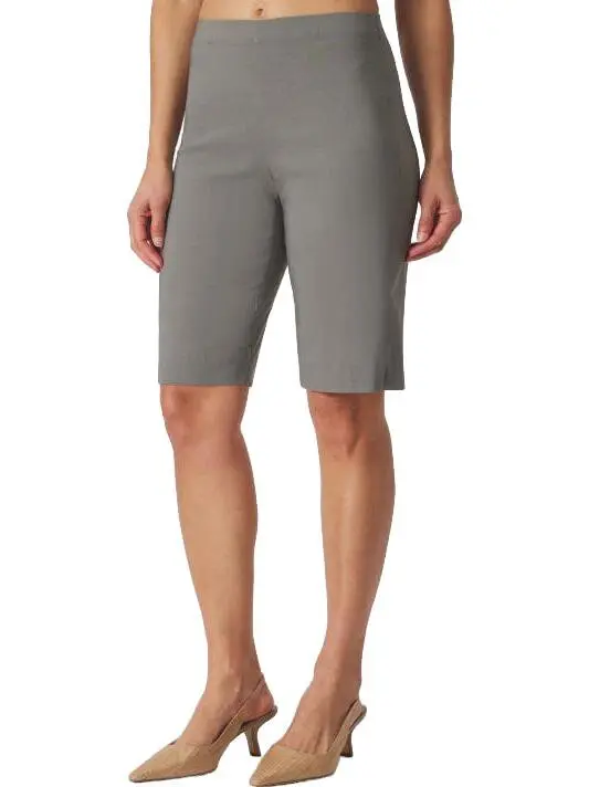 FRANNE GOLDE Slim Stretch Bermuda Short - Dark Sage