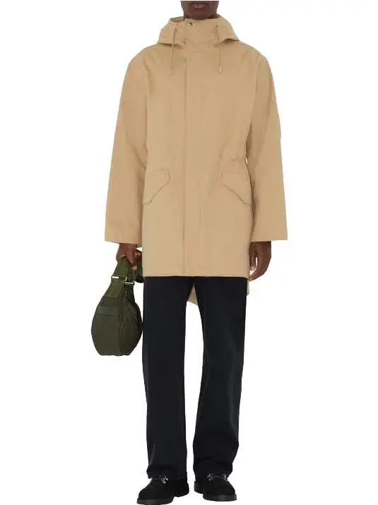 Burberry Bonded Gabardine Parka - Flax Beige