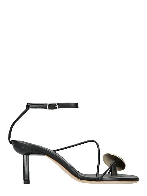 Christopher Esber Doma Stoned Leather Heeled Sandals - Black/comb