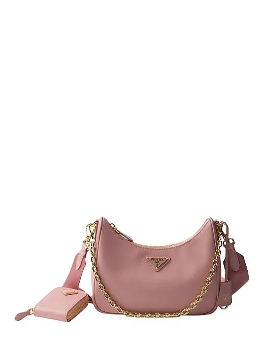Prada Re-edition 2005 Leather Cross-body Bag - Pink