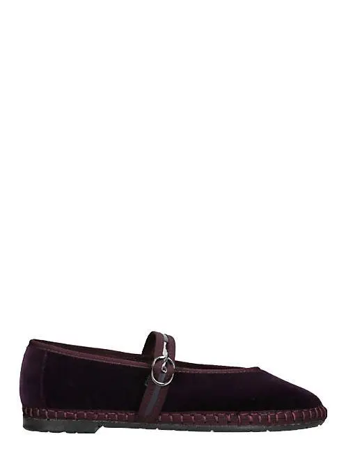 FLABELUS Pierre Velvet Ballet Flats - Purple