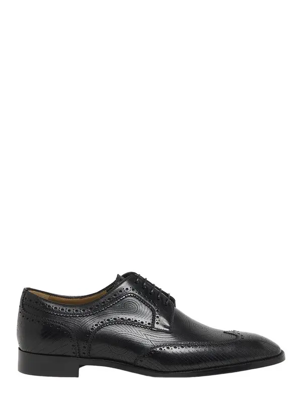 CHRISTIAN LOUBOUTIN Grave Leather Derby Shoes - Black