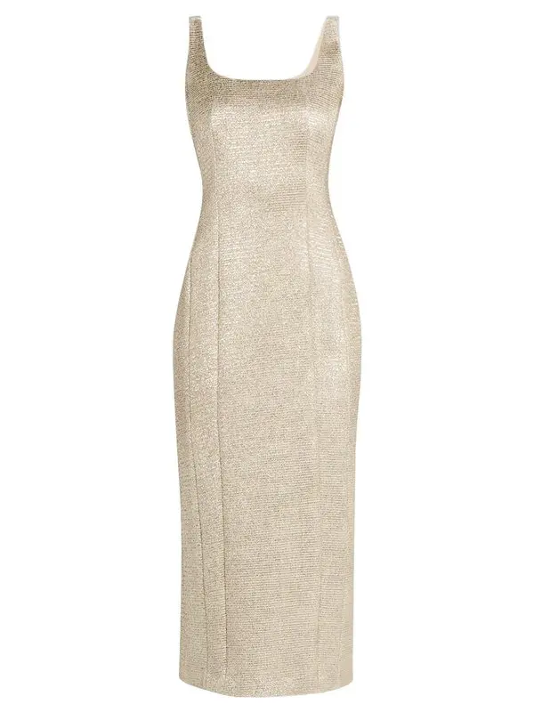 Adam Lippes Alma Metallic Tweed Sheath Dress - Chmpgn