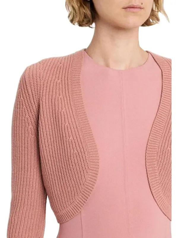 Michael Kors Cashmere Cropped Shrug - Rosette