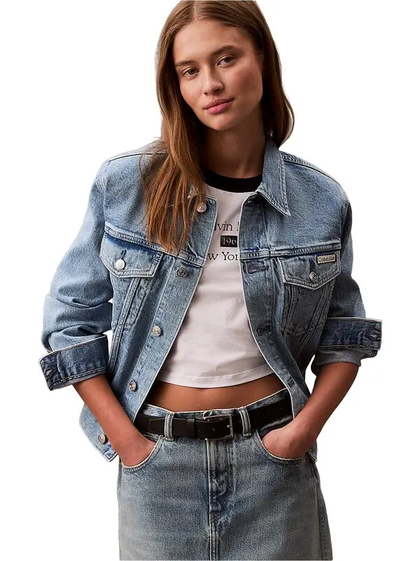 Calvin Klein Classic Trucker Jacket - Coastal Blue