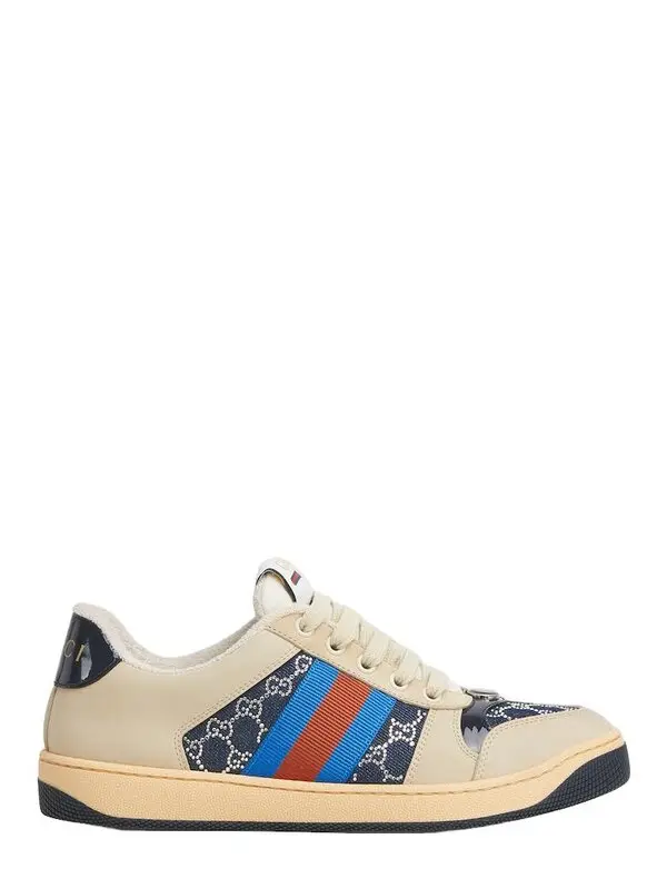 Gucci Gg Crystal Screener Sneakers - Blue