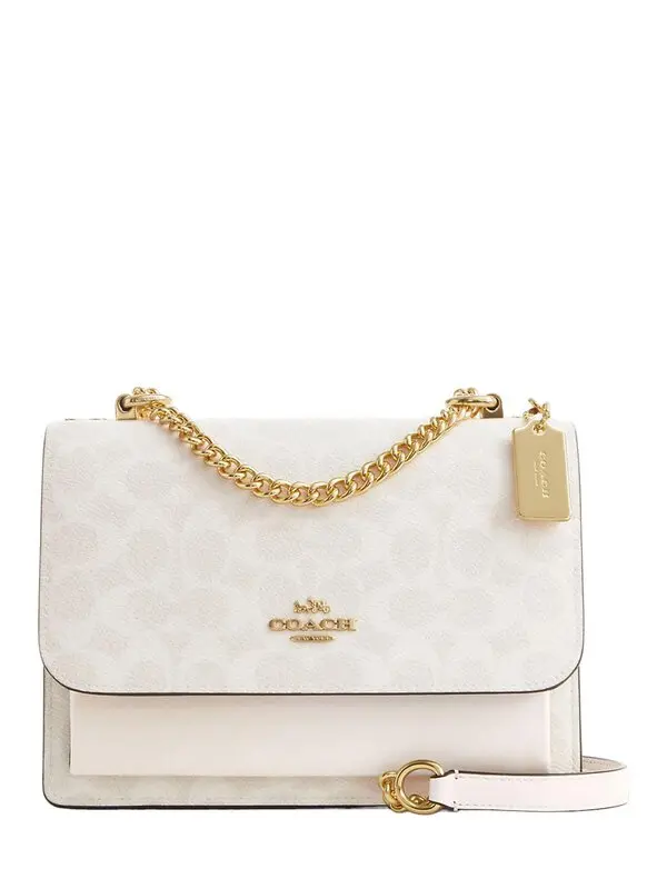 COACH OUTLET Coach Signature Canvas Crossbody Bag - Gold/white/chalk