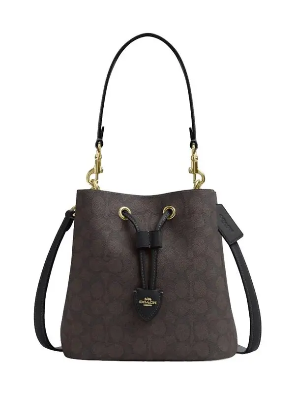 COACH® Rowan Bucket Bag In Signature Canvas - Signature Canvas/gold/walnut/black