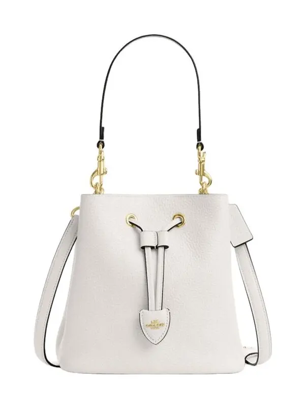 COACH® Rowan Bucket Bag - Pebbled Leather/gold/chalk