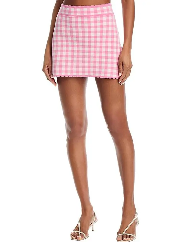 LoveShackFancy Muna Mini Skirt - Pink Pearl