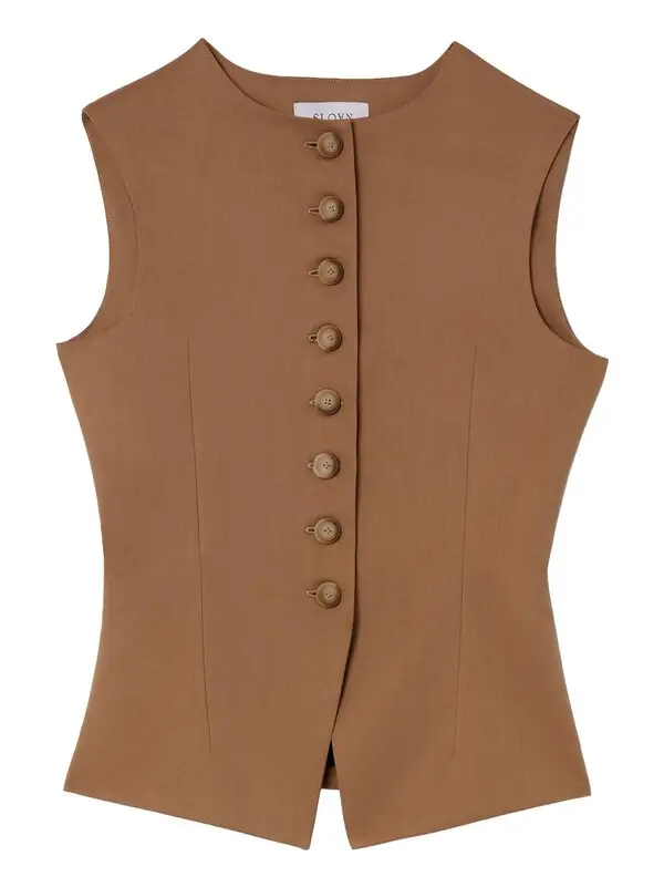 SLOAN The Sculpted Vest - Tan