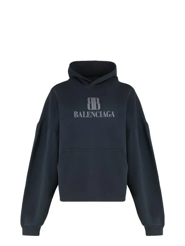Balenciaga Cotton Hoodie - Black