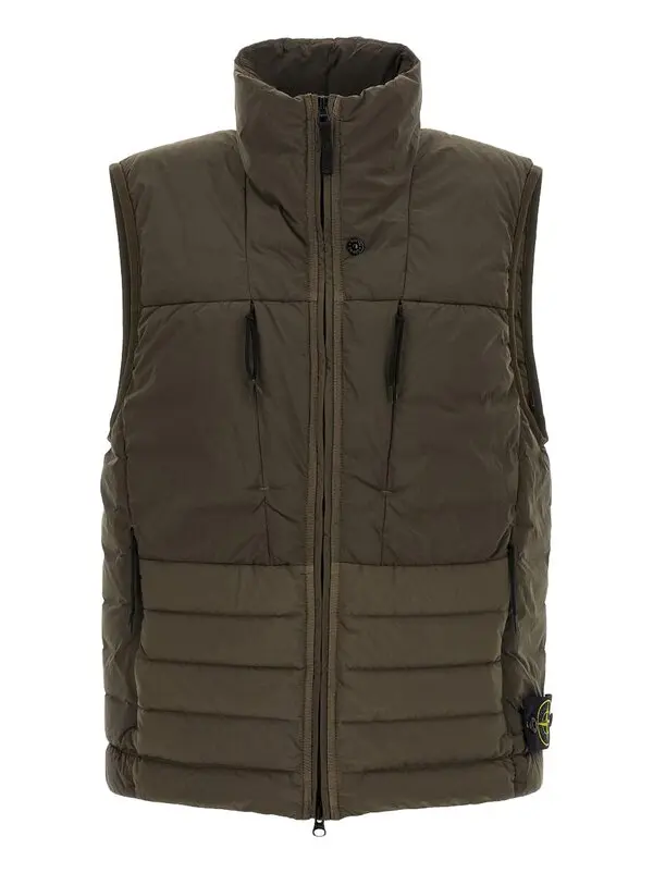 Stone Island Seamless Tunnel Nylon Down-tc' Vest - Green