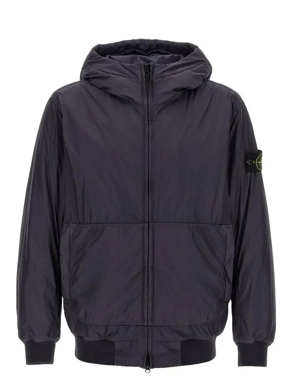 Stone Island Crinkle Reps Ny' Bomber Jacket - Blue