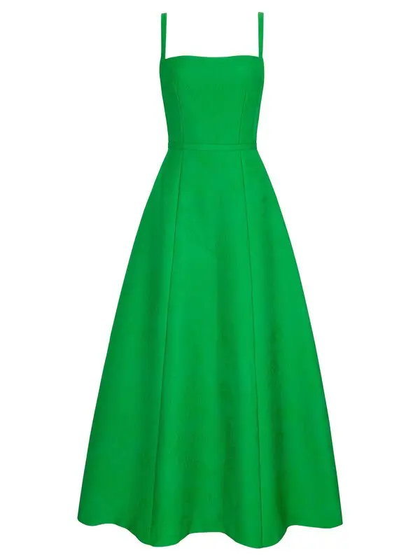 EMILIA WICKSTEAD Mathilde Gown In Embossed Cloque - Green