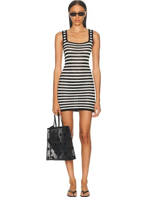 L'academie Addilyn Mini Dress - Black & White
