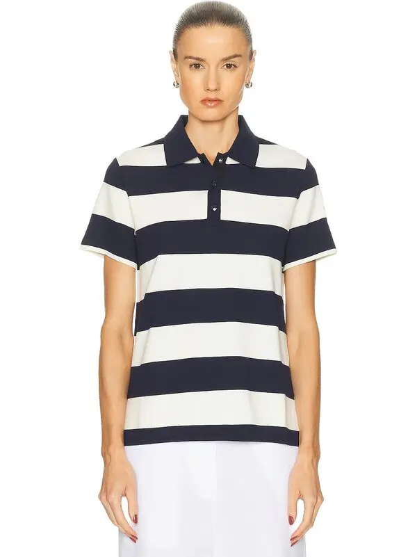 Moncler Short Sleeve Polo Shirt - Navy