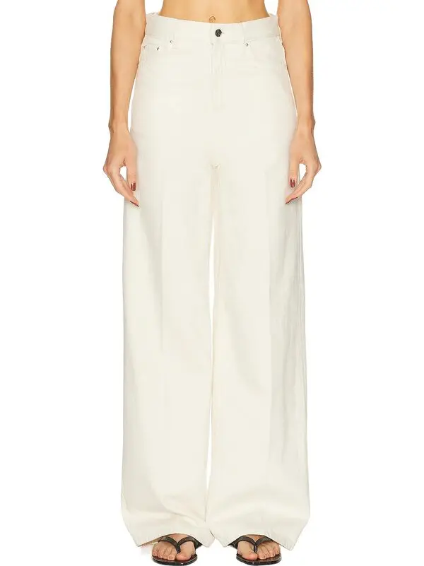 TOTEME High Waisted Wide Leg - Ecru