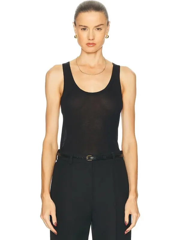 TOTEME Knit Tank Top - Black