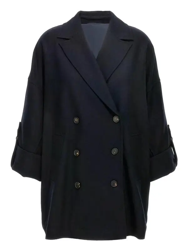 Brunello Cucinelli Double-breasted Coat - Black