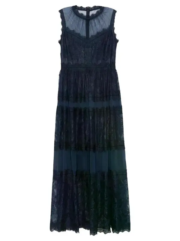ERMANNO FIRENZE Lace Maxi Dress - Blue