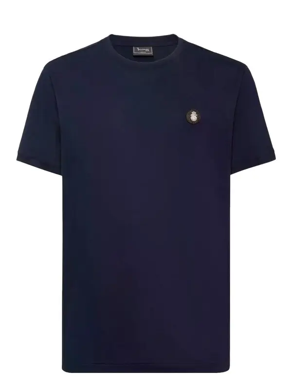 BILLIONAIRE Logo-plaque T-shirt - Blue