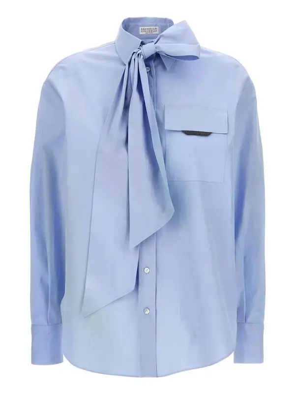 Brunello Cucinelli Monili-chain Shirt - Blue