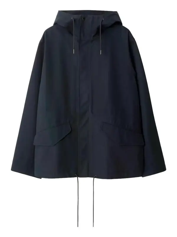 Burberry Oversized Hooded Jacket - Blue
