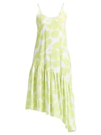 Armani Exchange Midi Asymmetric Dress - Green