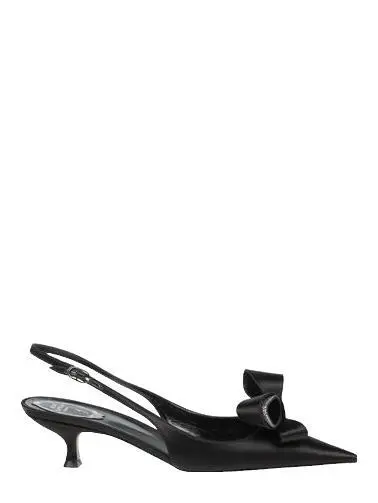 Rene Caovilla Textile Fiber Pumps - Black