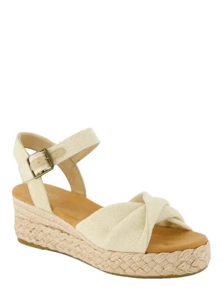 Toms Kinsley Ankle Strap Espadrille Wedge Sandal - Natural