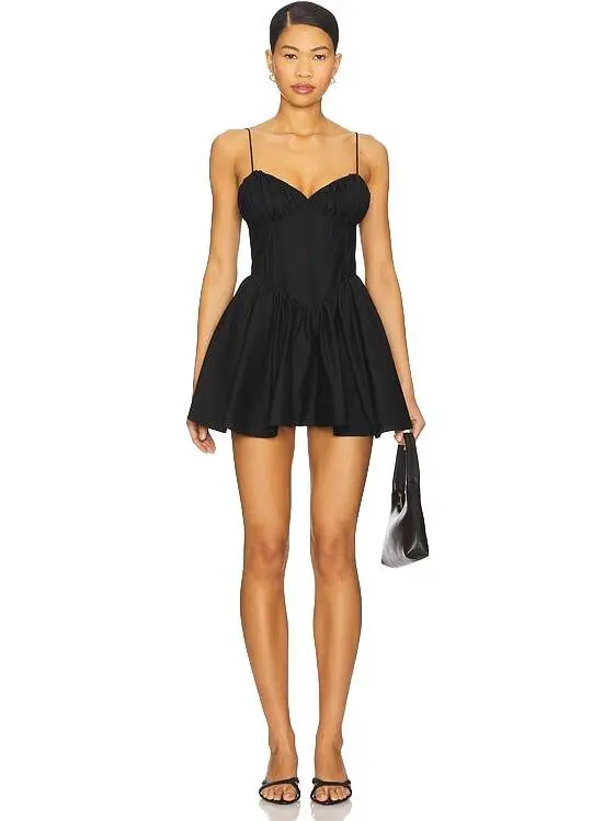 Good American Poplin Mini Dress - Black001