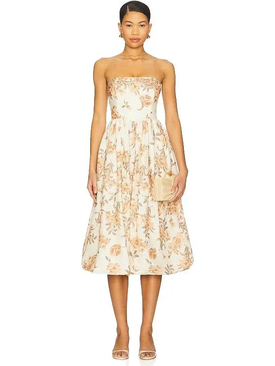 Cara Cara Anisha Dress - Farfella Border Egret
