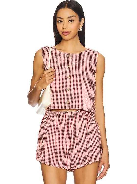 Posse Rio Top - Red Gingham