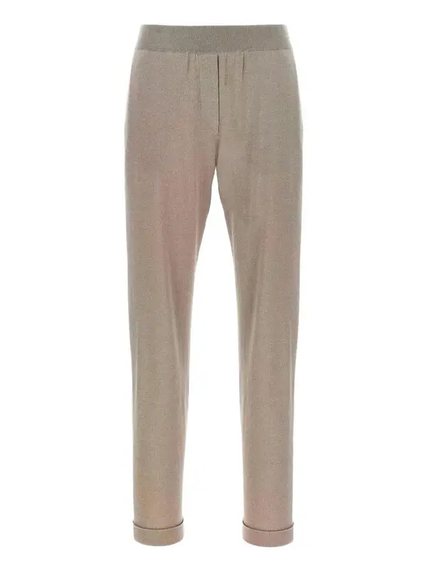 Brunello Cucinelli Lurex-detail Trousers - Neutrals