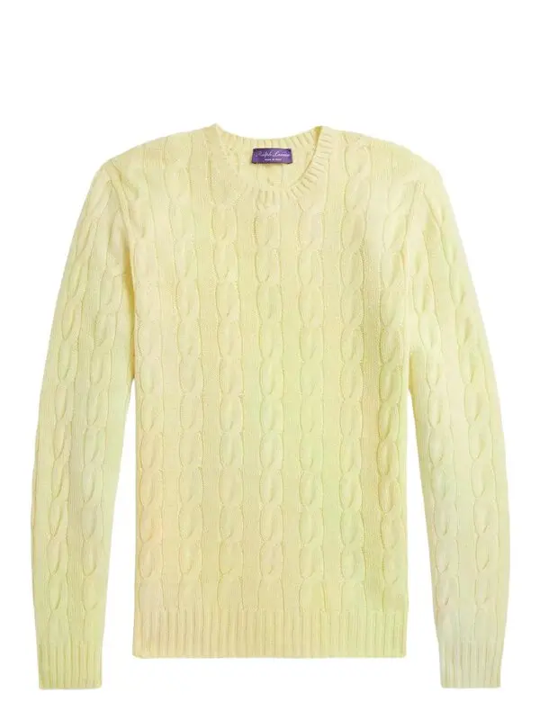 Ralph Lauren Purple Label Cable-knit Jumper - Yellow
