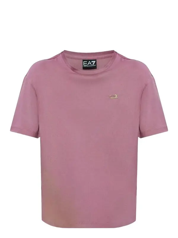 Emporio Armani Logo-plaque T-shirt - Pink