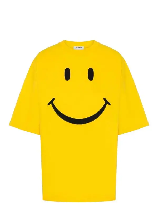Moschino Smiley-print T-shirt - Yellow