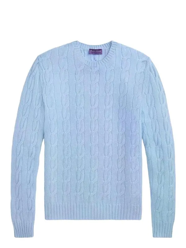 Ralph Lauren Purple Label Cable-knit Jumper - Blue